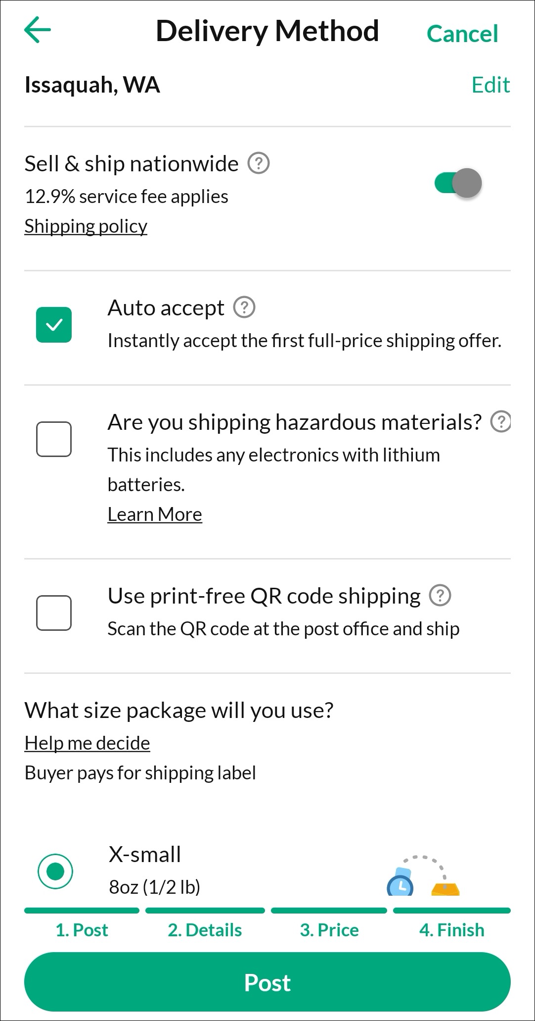 Post an item to sell – OfferUp Support